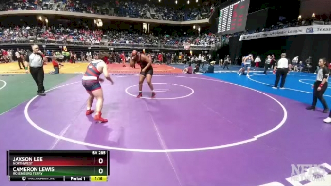 5A 285 lbs Quarterfinal - Cameron Lewis, Rosenberg Terry vs Jaxson Lee ...