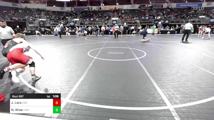 133 lbs Consi Of 8 #2 - Josh Lara, Crusader Wrestling Club vs Nicholas ...