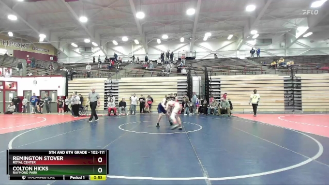 102-111 lbs 5th Place Match - Remington Stover, Royal Center vs Colton ...