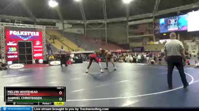 195 lbs Quarterfinal - Melvin Whitehead, Gold Rush Wrestling vs Gabriel ...
