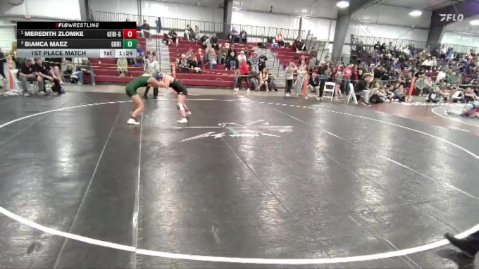 130 lbs 1st Place Match - Meredith Zlomke, Gering vs Bianca Maez, Green ...