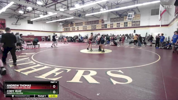285 lbs Quarterfinal - Andrew Thomas, Sacramento City College vs Cody ...