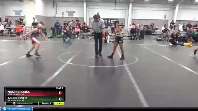 88 lbs Round 1 (4 Team) - Nasir Brooks, Bull Island vs Asher Ciser, 84 ...