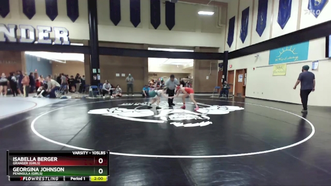105lbs Champ. Round 2 - Isabella Berger, Granger (Girls) vs Georgina ...