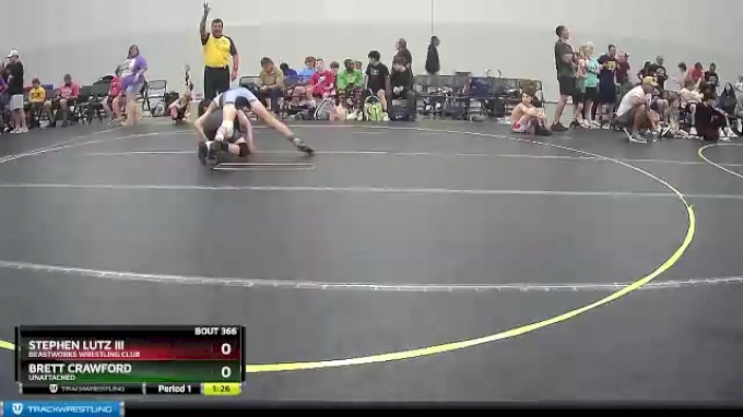 95-101 lbs Round 5 - Brett Crawford, Unattached vs Stephen Lutz Iii ...