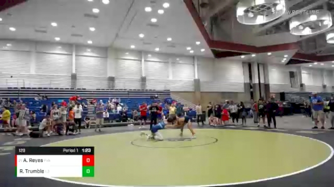 129 lbs Champ. Round 3 - Aden Reyes, Fighting Irish WC vs Rider Trumble ...