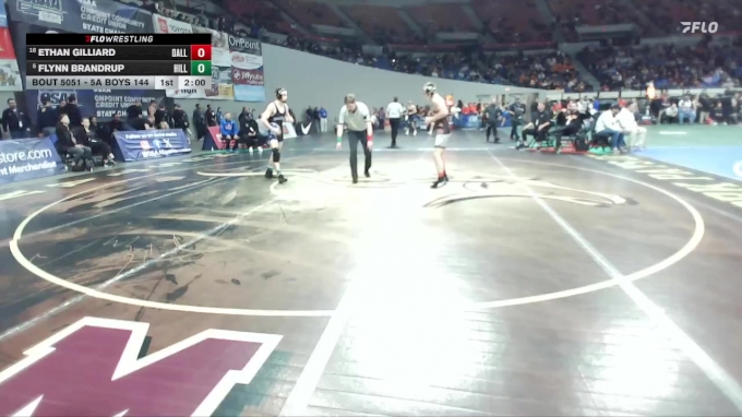 5A Boys 144 lbs Champ. Round 1 - Flynn Brandrup, Hillsboro Boys vs ...