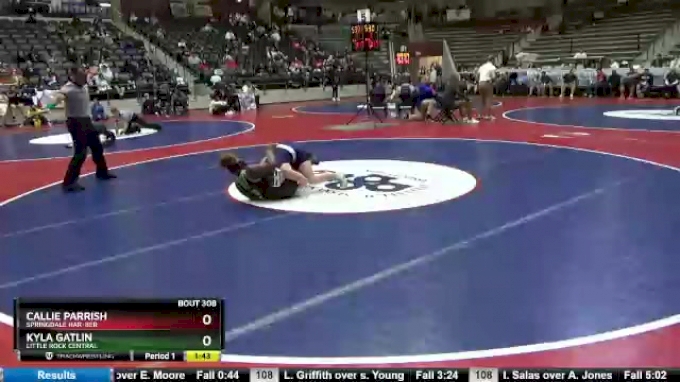 150 lbs Cons. Semi - Callie Parrish, Springdale Har-Ber vs Kyla Gatlin ...