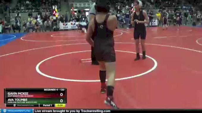 120 lbs Quarterfinal - Gavin McKee, Ram Wrestling Academy vs Ava Toumbs ...