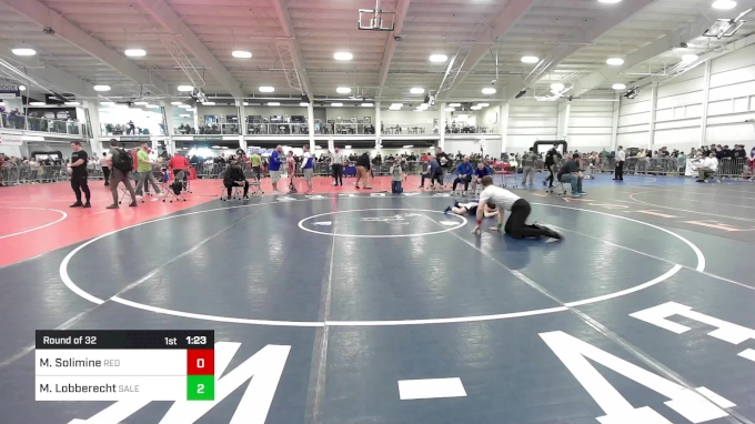 77 lbs Round Of 32 - Mario Solimine, Red Roots WC vs Michael Lobberecht ...