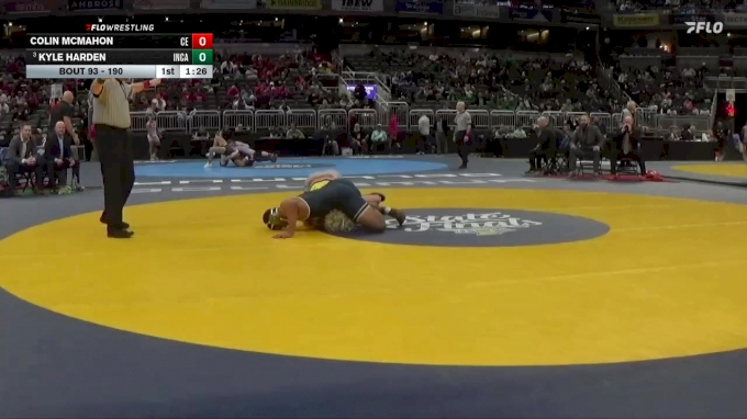 190 lbs Champ. Round 1 - Kyle Harden, Indianapolis Cathedral vs Colin ...