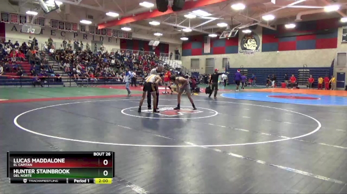 132 lbs Champ. Round 1 - Lucas Maddalone, El Capitan vs Hunter ...