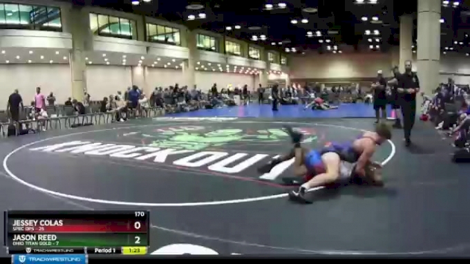 170 lbs Round 4 (16 Team) - Jason Reed, Ohio Titan Gold vs Jessey Colas ...