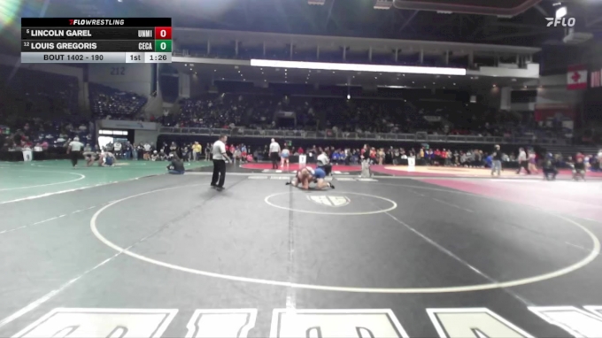 190 lbs Champ. Round 2 - Lincoln Garel, Union Mine vs Louis Gregoris ...