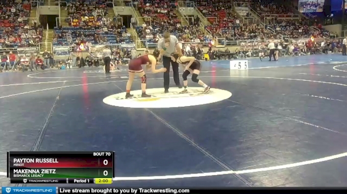 130 lbs Champ. Round 1 - MaKenna Zietz, Bismarck Legacy vs Payton ...