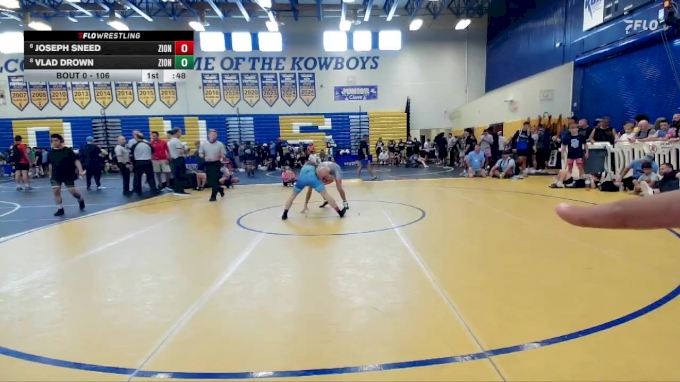 106 lbs Cons. Semi - Vlad Drown, Brevard FCA vs Joseph Sneed, Black ...
