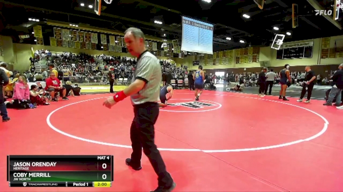 215 lbs Champ. Round 2 - Coby Merrill, JW North vs Jason Orenday, Heritage
