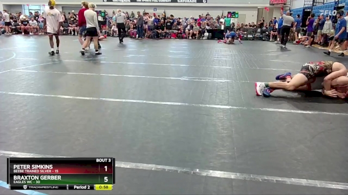 157 lbs Round 1 (6 Team) - Peter Simkins, Beebe Trained Silver vs ...