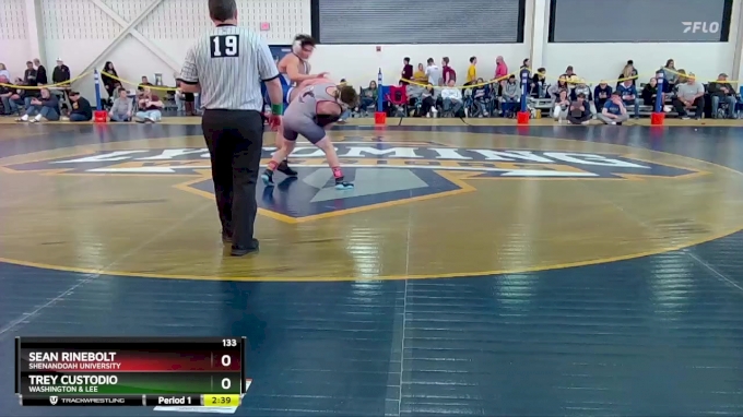 133 lbs Cons. Round 2 - Sean Rinebolt, Shenandoah University vs Trey ...