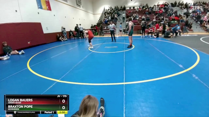175 lbs Champ. Round 1 - Braxton Pope, Kemmerer vs Logan Bauers, Green ...