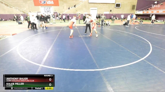156-156 B Round 2 - Kaleb Miller, Illinois vs Anthony Bauer, Alber ...