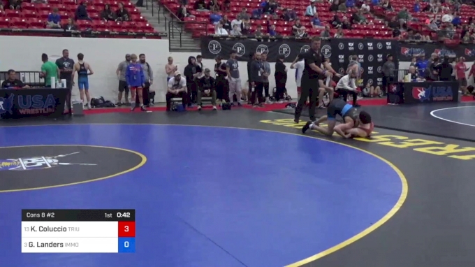 51 kg Cons 8 #2 - Killian Coluccio, Triumph Wrestling vs Gavin Landers ...