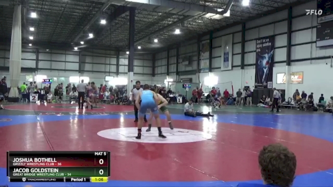 132 lbs Cons. Round 3 - Jacob Goldstein, Great Bridge Wrestling Club vs ...
