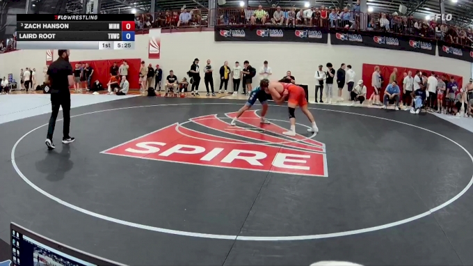 74 kg Cons. Round 2 - Zach Hanson, Minnesota vs Laird Root, Tar Heel ...