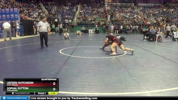 152 lbs Quarterfinal - Sophia Sutton, Swansboro vs Jayden Hutchison ...
