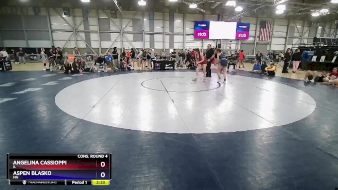 55 lbs Cons. Round 4 - Angelina Cassioppi, IL vs Aspen Blasko, MN