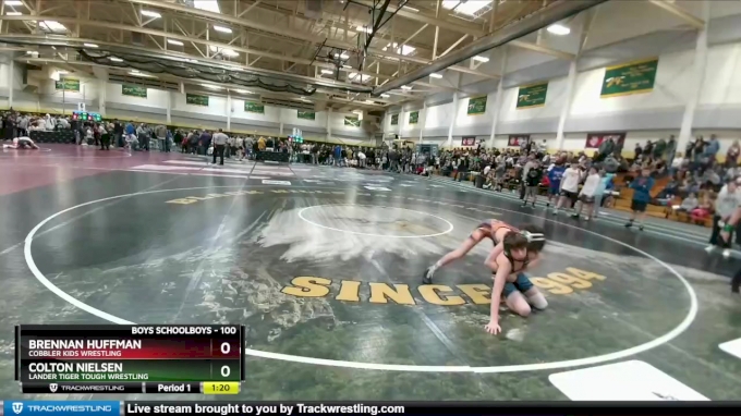100 lbs Champ. Round 1 - Brennan Huffman, Cobbler Kids Wrestling vs ...