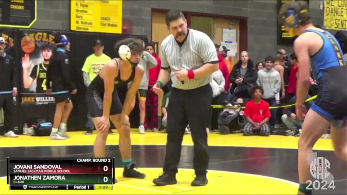 135 lbs Champ. Round 2 - Jovani Sandoval, Samuel Jackman Middle School ...