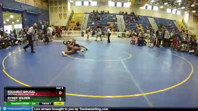 170 lbs Finals (2 Team) - Ryder Wilder, Camden 1 vs Eduardo Brugal ...