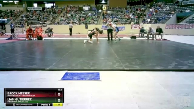132 lbs Champ. Round 2 - Brock Messer, Martin County High School vs ...