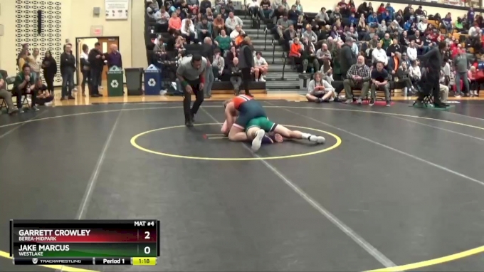 165 lbs Champ. Round 1 - Jake Marcus, Westlake vs Garrett Crowley ...