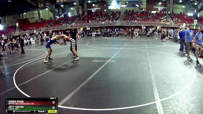 150 lbs Cons. Round 2 - Jett Vacha, Logan View vs Aiden Page, Broken ...
