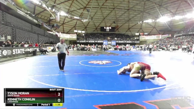 2A 190 lbs Champ. Round 1 - Tyson Moran, White River vs Kenneth Conklin ...