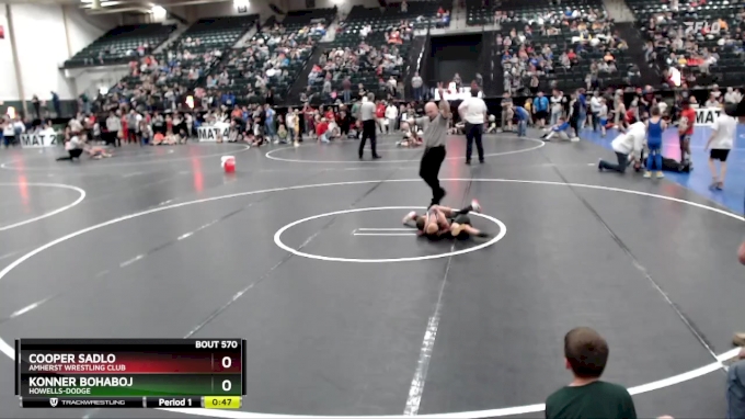 55 lbs Cons. Semi - Cooper Sadlo, Amherst Wrestling Club vs Konner ...