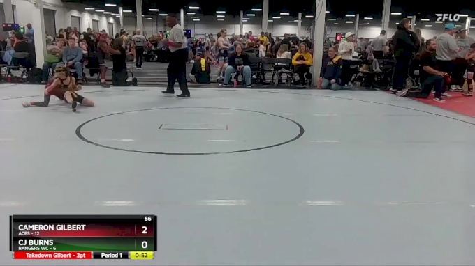 56 lbs Round 4 (10 Team) - CJ Burns, Rangers WC vs Cameron Gilbert, ACES