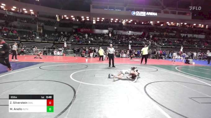 65 lbs Semifinal - Zach Silverstein, Oakland vs Michael Anello, Ruthless WC