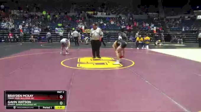 135 lbs Cons. Semi - Gavin Watson, Sparta Junior Bulldogs WC vs Brayden ...