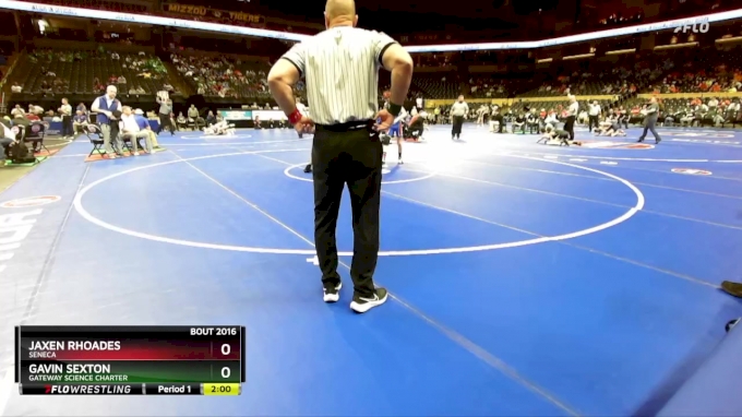 113 Class 2 lbs Champ. Round 1 - Jaxen Rhoades, Seneca vs Gavin Sexton ...