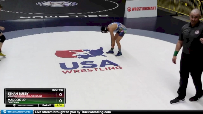 100 lbs Cons. Semi - Ethan Busby, Vacaville High School Wrestling vs ...