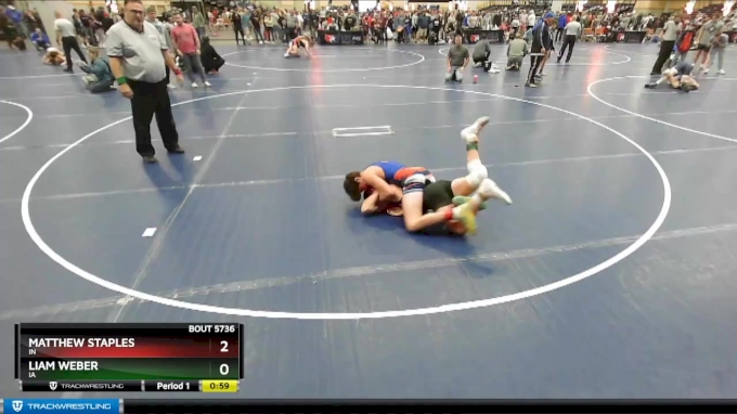 136 lbs Cons. Round 3 - Matthew Staples, IN vs Liam Weber, IA