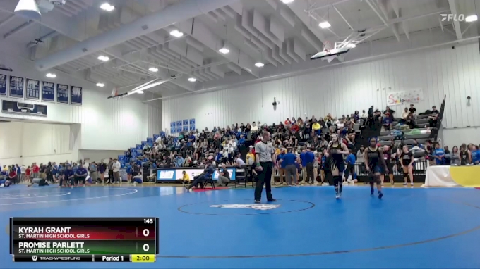 145 lbs Quarterfinal - Promise Parlett, St. Martin High School Girls vs ...