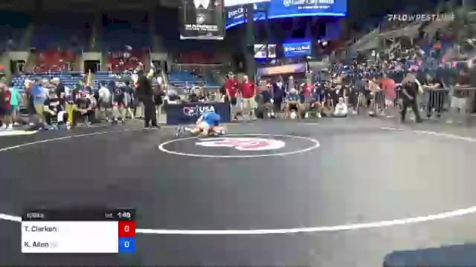 126 lbs Round Of 32 - Tyce Clarken, Iowa vs Kaden Allen, Kansas