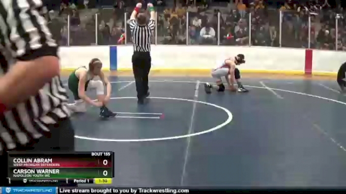 158 lbs Quarterfinal - Carson Warner, Napoleon Youth WC vs Collin Abram ...