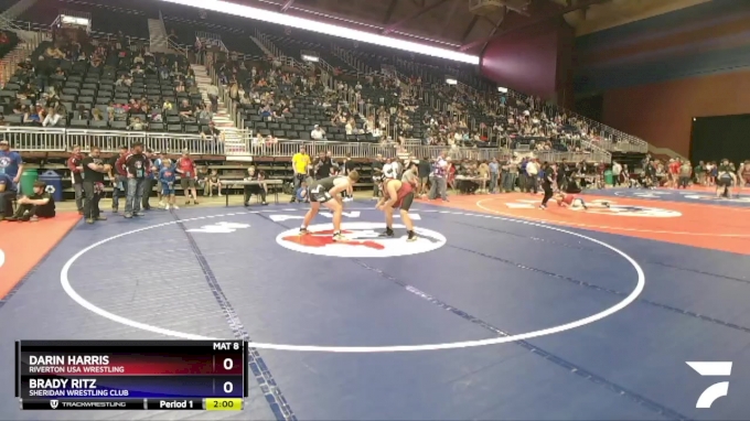 250 lbs Round 2 - Darin Harris, Riverton USA Wrestling vs Brady Ritz ...