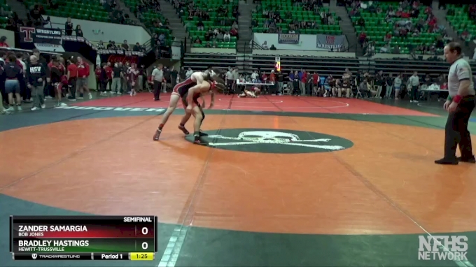 7A 126 lbs Semifinal - Zander Samargia, Bob Jones vs Bradley Hastings ...