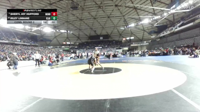Girls 3A 125 lbs Cons. Round 2 - Riley Linnane, Kentlake (Girls) vs ...